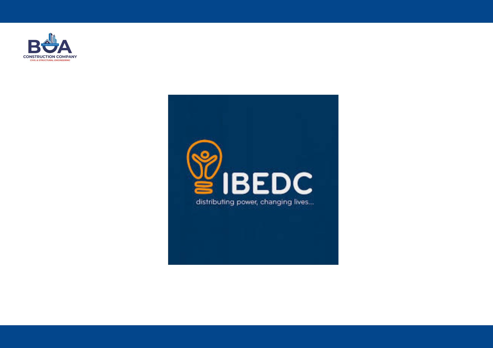 Job Opportunity at IBEDC | boaconstructioncompany