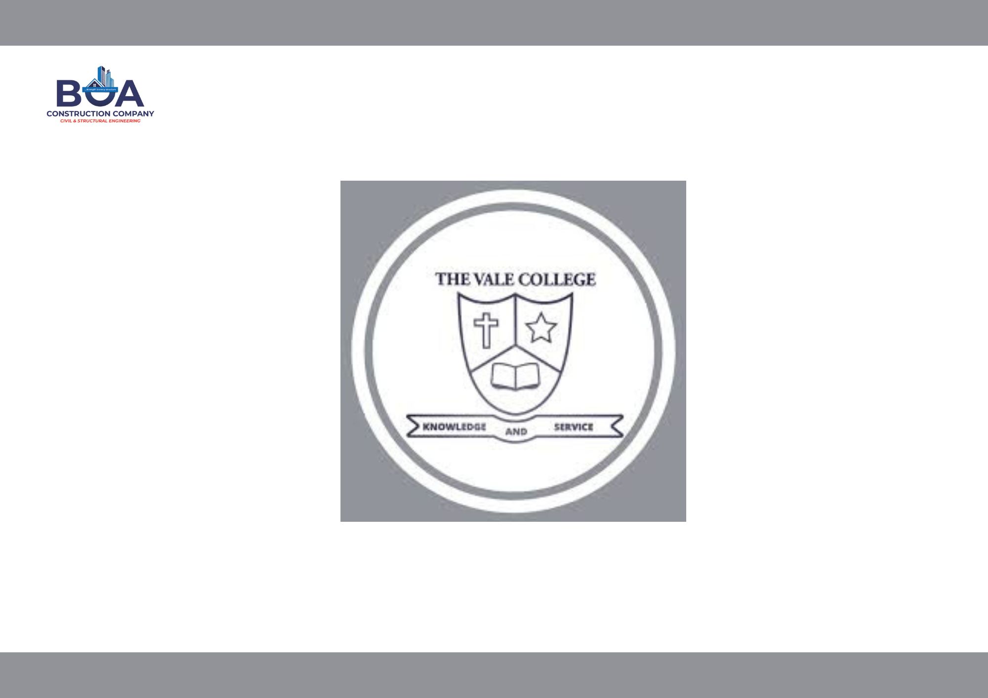 Job opportunity at The Vale College|boaconstructioncompany